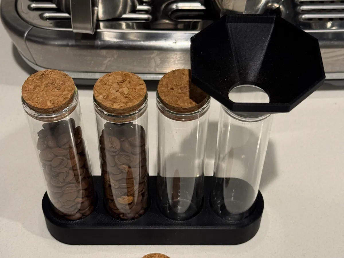 Coffee Bean Cellar & Funnel - Free 3D Print Model - MakerWorld