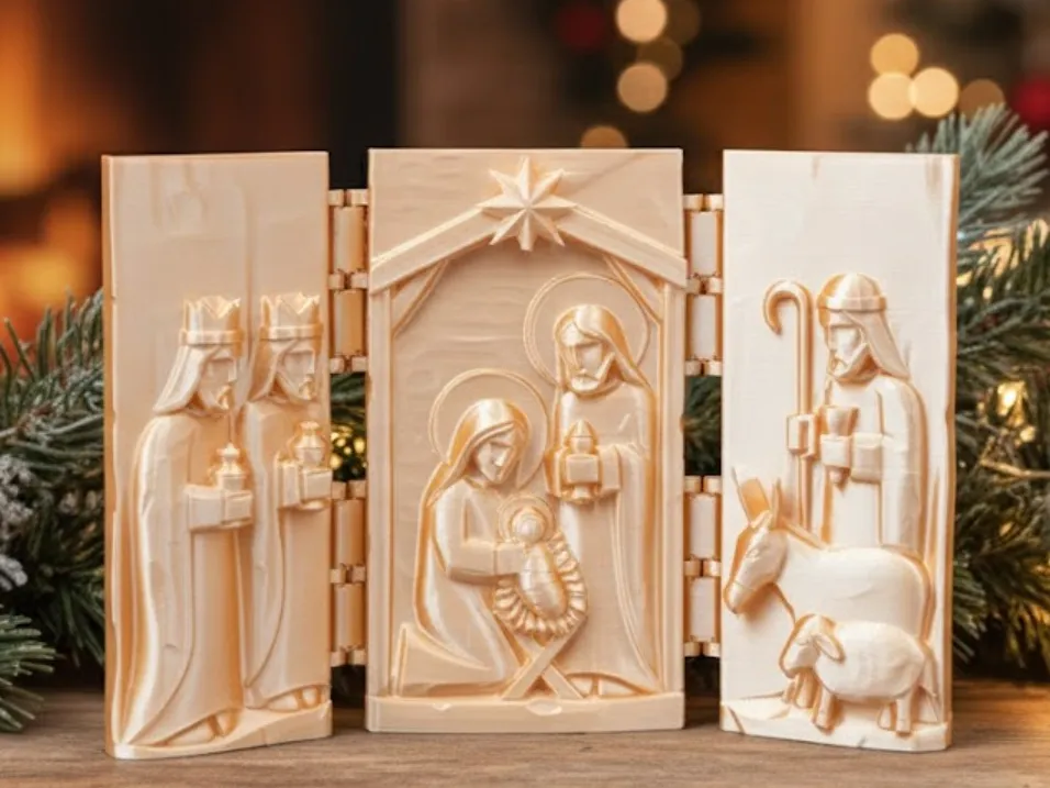 Nativity 3-Panel Hinged by Tbridge3D MakerWorld: Download Free 3D Models