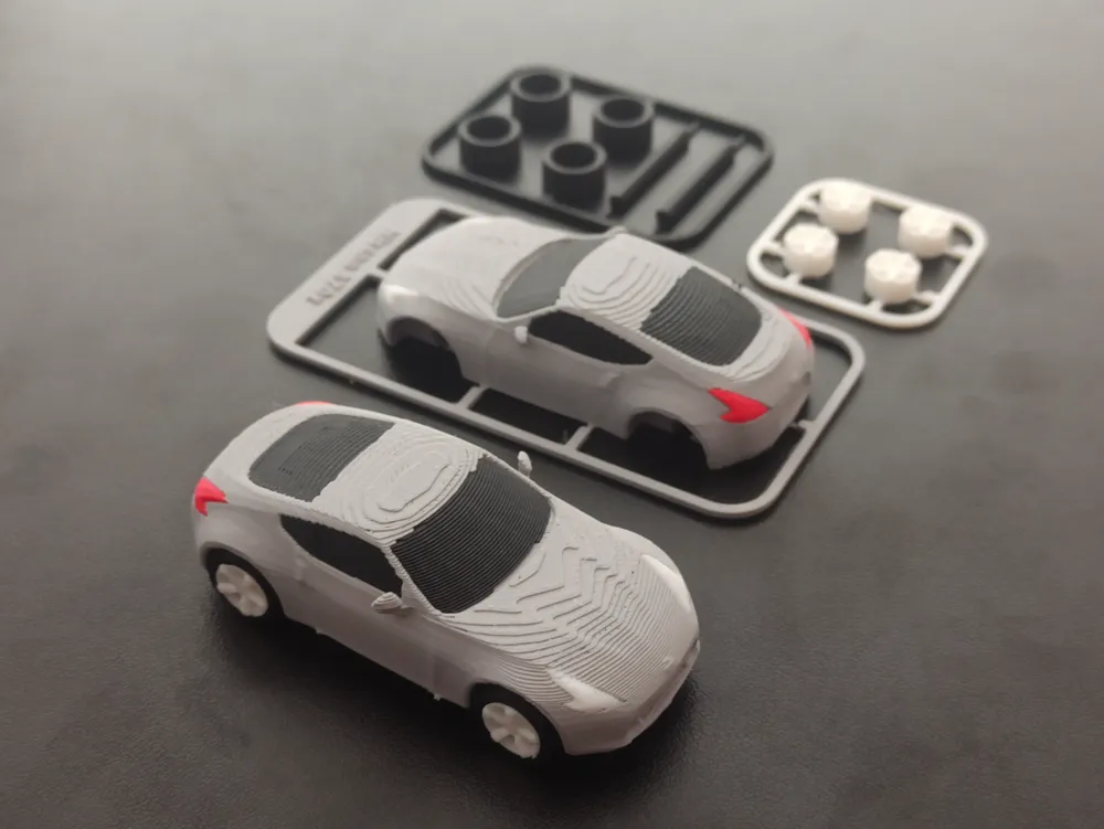 Nissan 370z kit card with rotating wheels - Free 3D Print Model ...