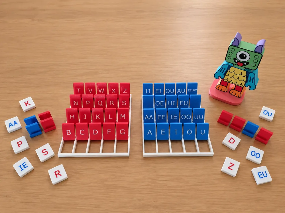 Lettermonster letter game hangman word building - Free 3D Print Model ...