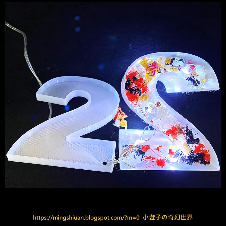 Number 2 Scrap storage box / Number light box by mingshiuan99 - MakerWorld