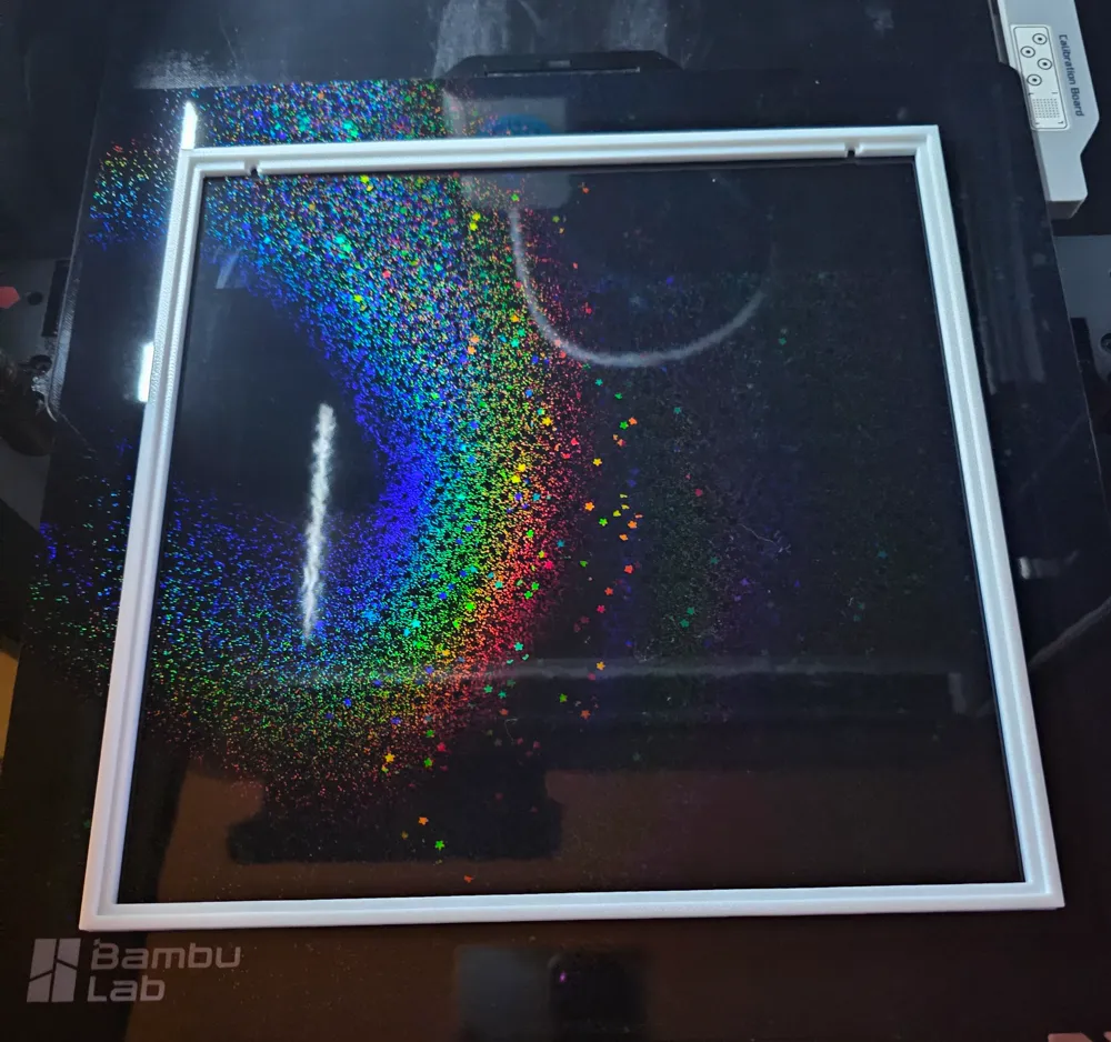 Hueforge 200x200 picture frame with wall mounting by Dave - MakerWorld