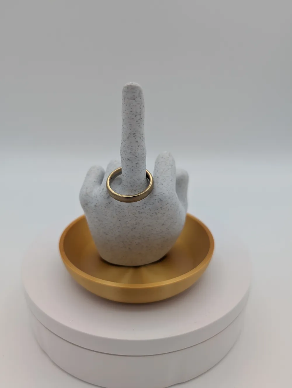 Middle Finger Ring Holder and Jewelry Dish - Free 3D Print Model ...