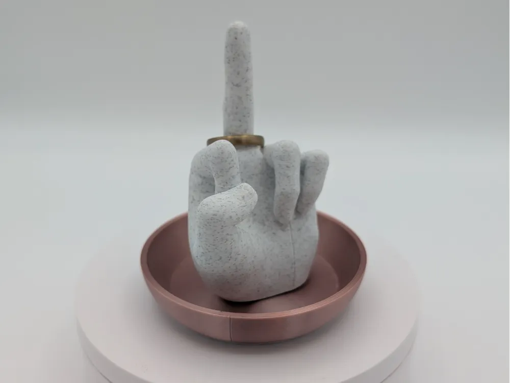 Middle Finger Ring Holder and Jewelry Dish - Free 3D Print Model ...