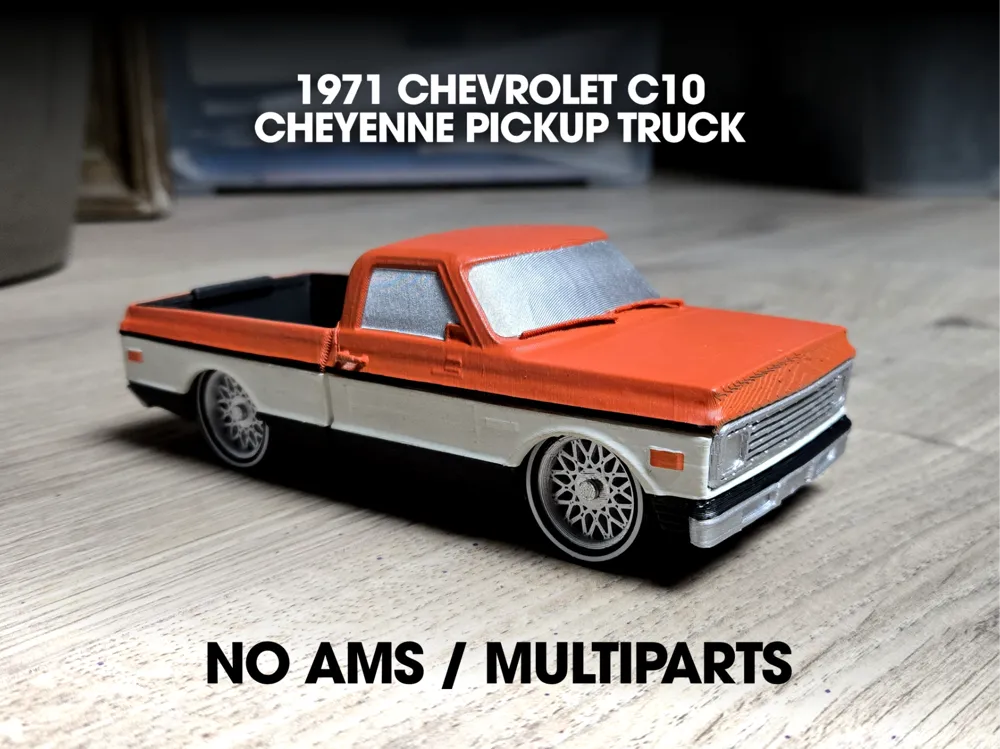 1971 Chevrolet C10 Cheyenne Pickup Truck - Free 3D Print Model - MakerWorld
