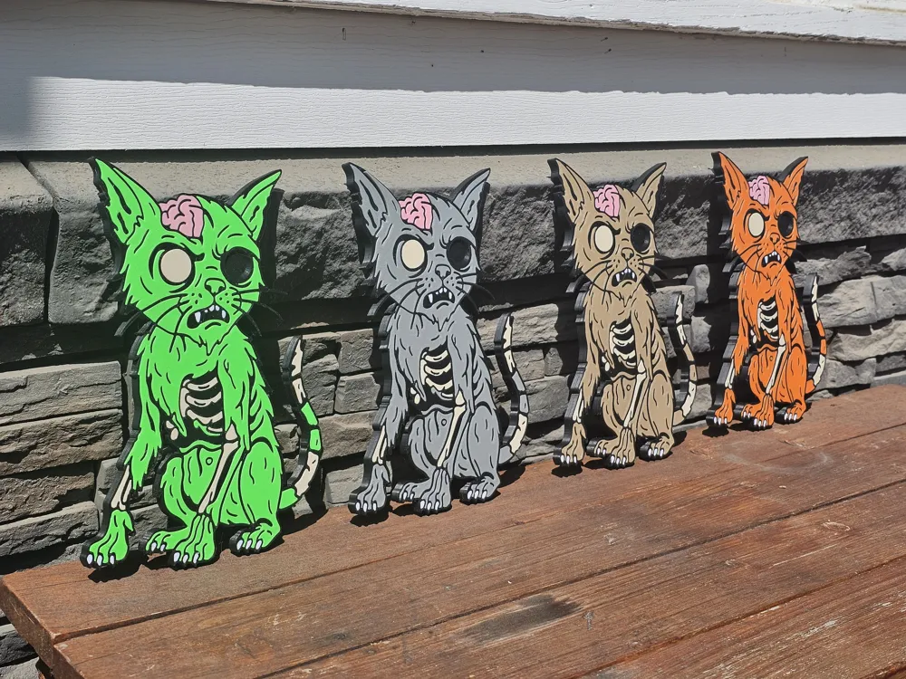 Zombie Cat - Display, Wall, Shelf, Horror by Ahkikiw MakerWorld ...