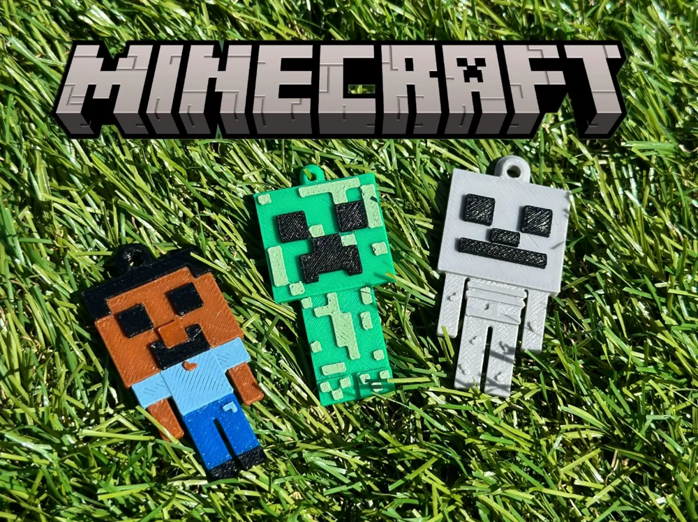 Best Minecraft keychain creeper skeleton steve by kisik20_CZ - MakerWorld