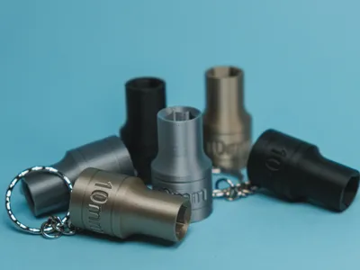 10mm Socket Keyring by KL Worx MakerWorld: Download Free 3D Models