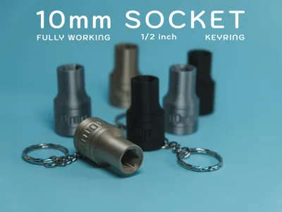 10mm Socket Keyring by KL Worx MakerWorld: Download Free 3D Models