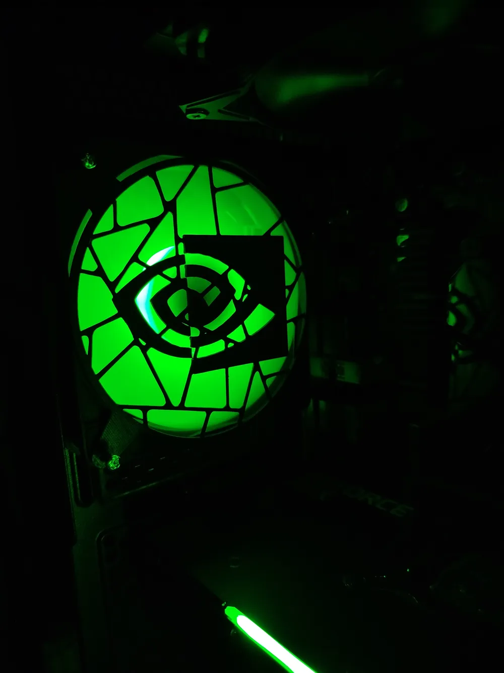 NVIDIA logo - 120mm PC fan cover - Free 3D Print Model - MakerWorld