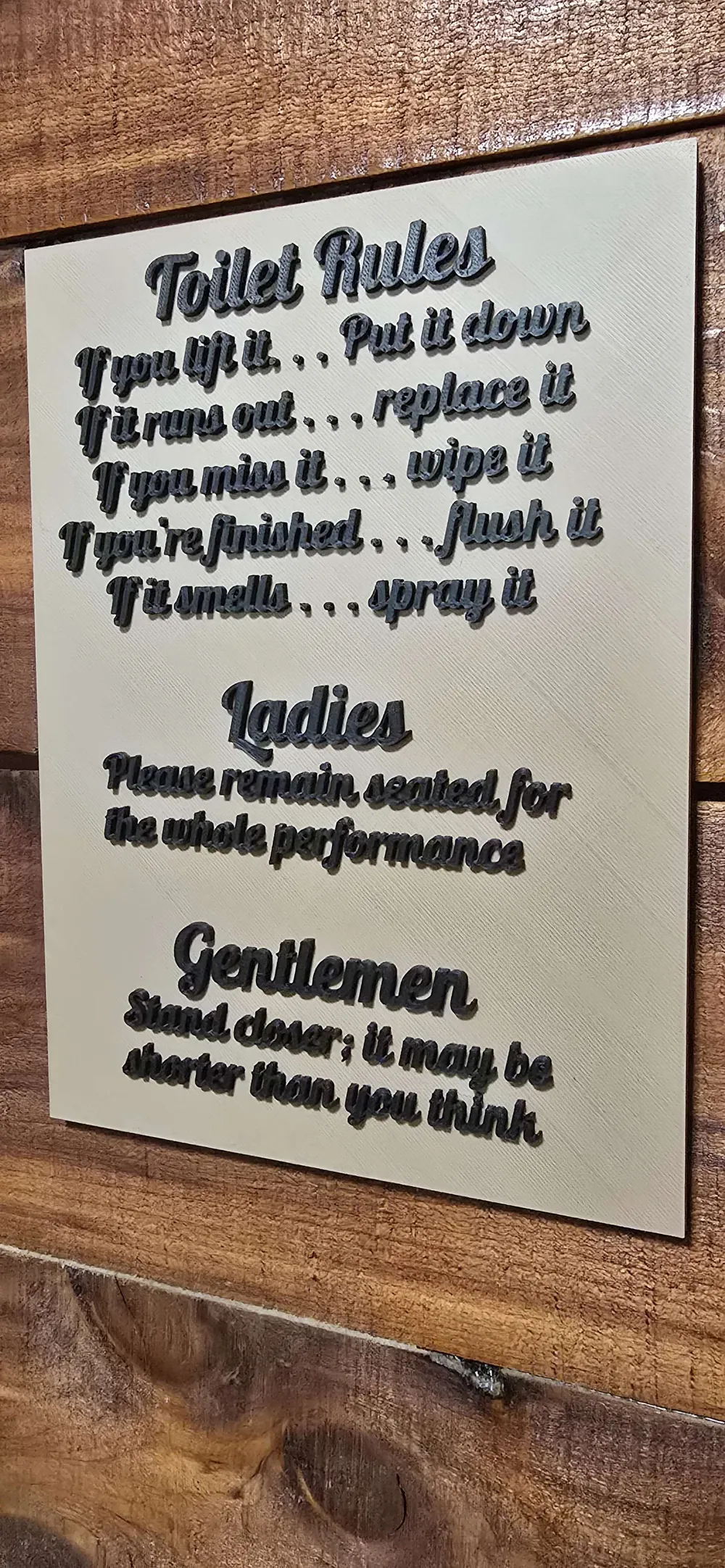 Toilet Rules Bathroom Sign by LKA Hueforges MakerWorld: Download Free ...