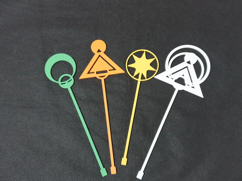 The Shapes 2 cocktail stirrers! by constantinost - MakerWorld