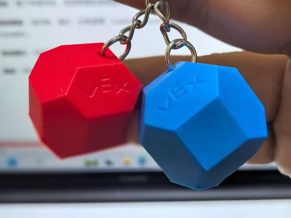 VEX Push Back Block Keychain - Free 3D Print Model - MakerWorld