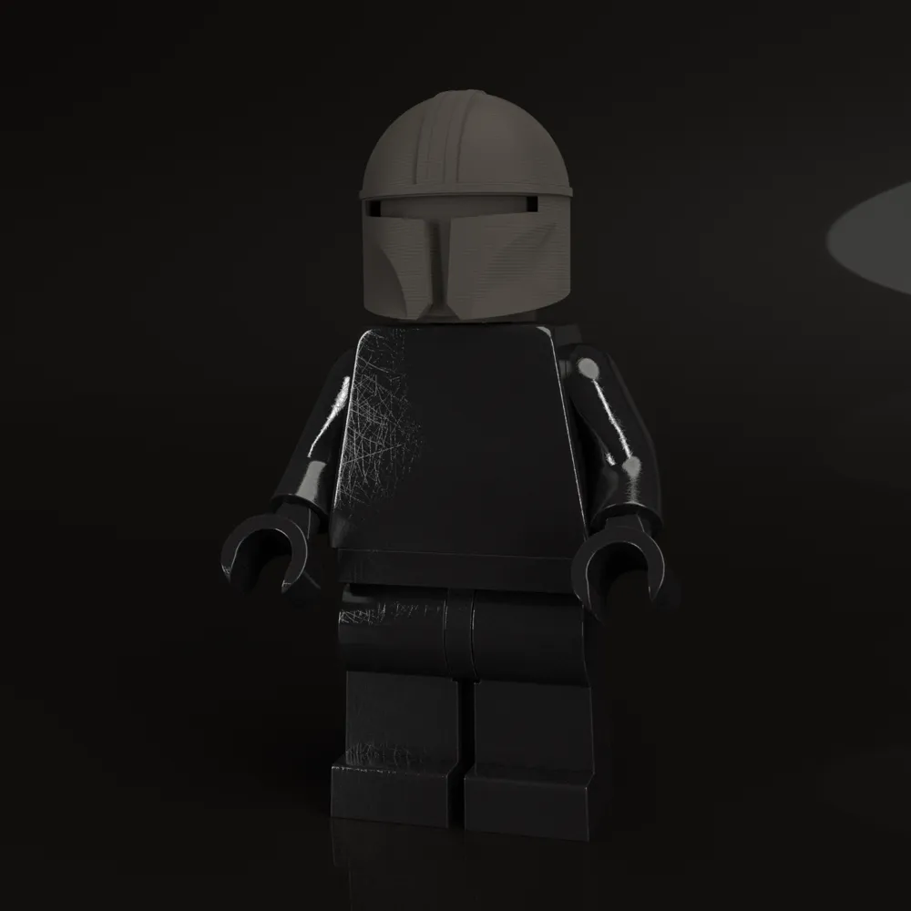 Bricks Star Wars mandalorian head - Free 3D Print Model - MakerWorld