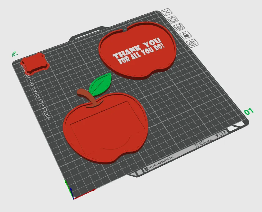 Teacher Appreciation Apple Gift Card Box - Free 3D Print Model - MakerWorld