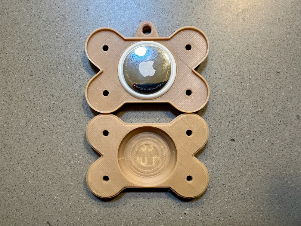 Trackable Dog / Pet Name Tag, with AirTag Opt by yanshay - MakerWorld