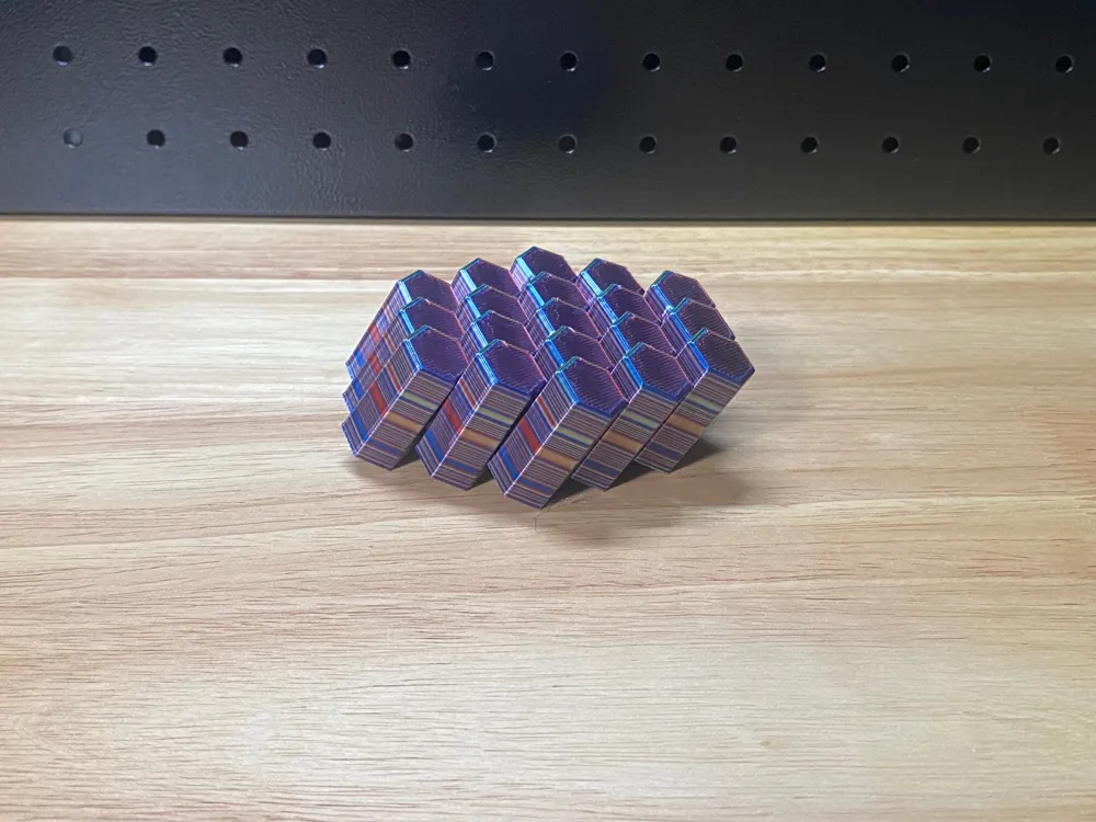 Honeycomb Fidget - Large Vertical Flush Object - Free 3D Print Model ...