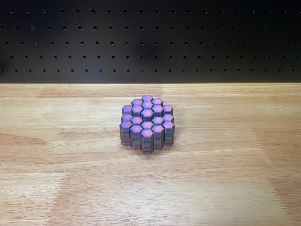 Honeycomb Fidget - Large Vertical Flush Object - Free 3D Print Model ...