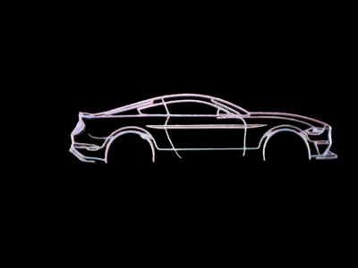 Ford s197 Mustang (Mustang GT 2012) silhouette wall art by cruse2382 ...
