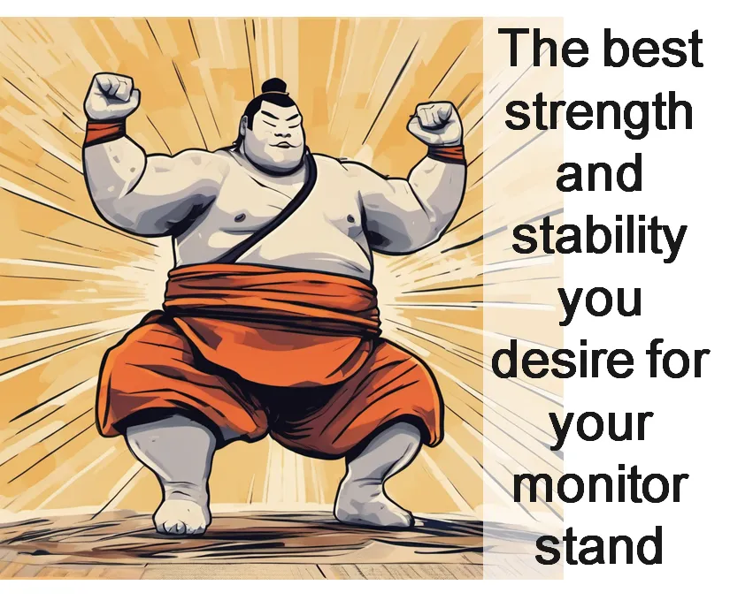 Monitor Stand with 3D Printed Sumo Wrestlers and IKEA BURHULT Shelf by ...