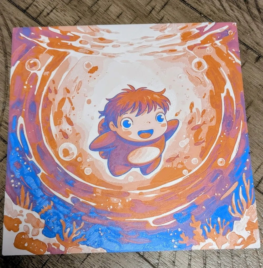 Ponyo Chroma Canvas - Studio Ghibli Fan Art - Free 3D Print Model ...