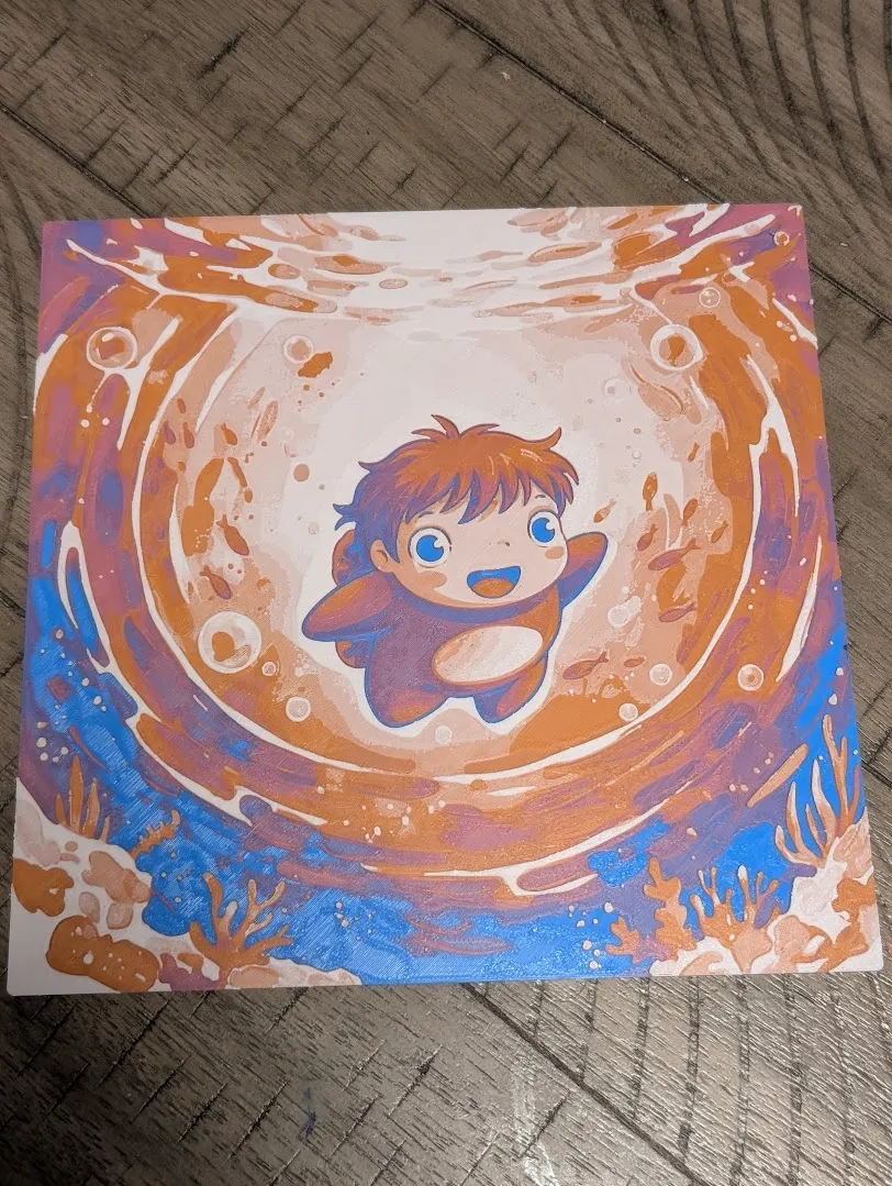 Ponyo Chroma Canvas - Studio Ghibli Fan Art - Free 3D Print Model ...