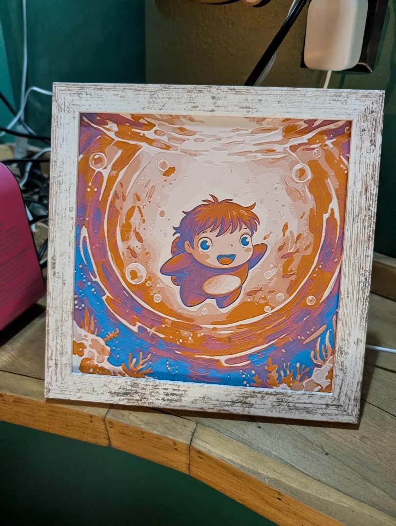 Ponyo Chroma Canvas - Fan Art de Studio Ghibli - Modelo de impresión 3D ...