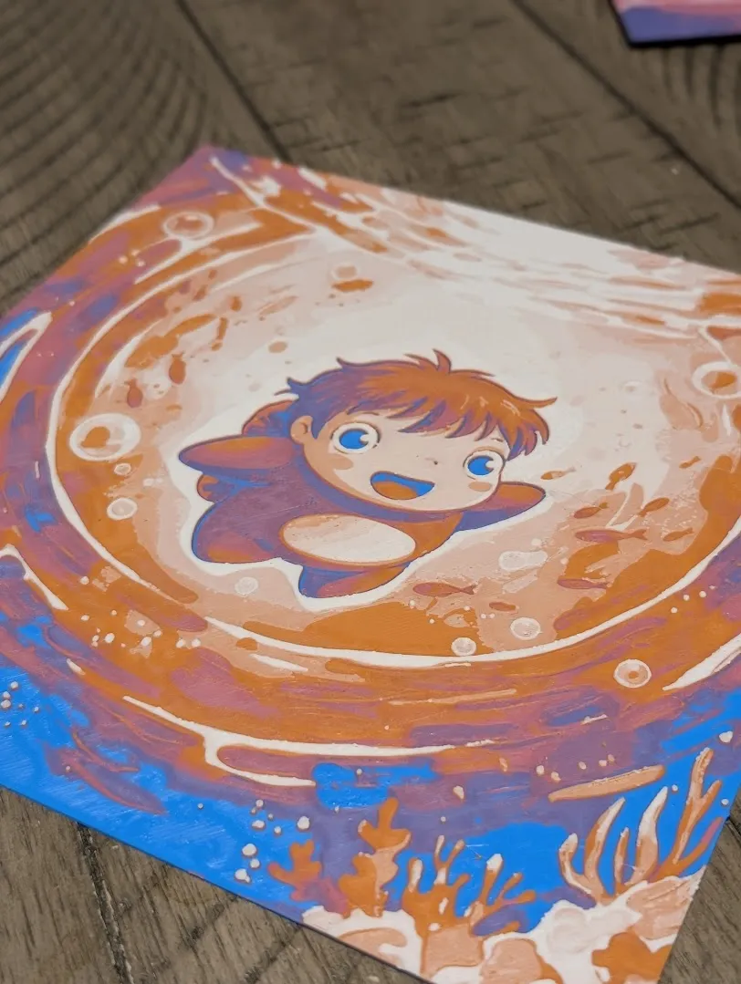 Ponyo Chroma Canvas - Studio Ghibli Fan Art - Free 3D Print Model ...