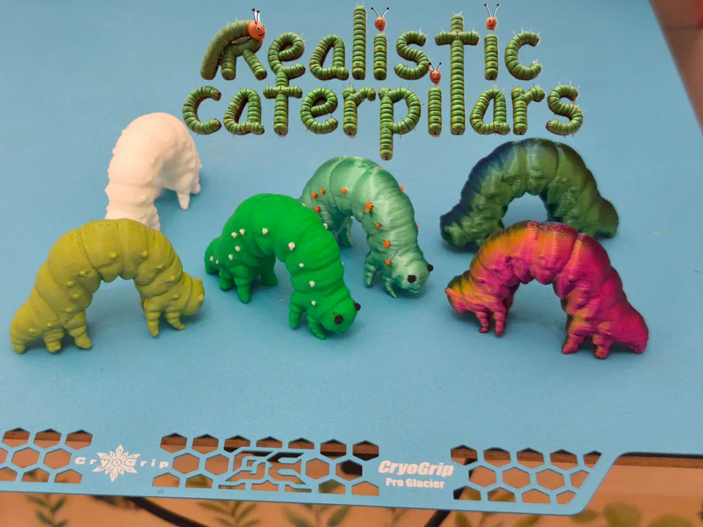 Realistic caterpillar by Creatività in 3D MakerWorld: Download Free 3D ...