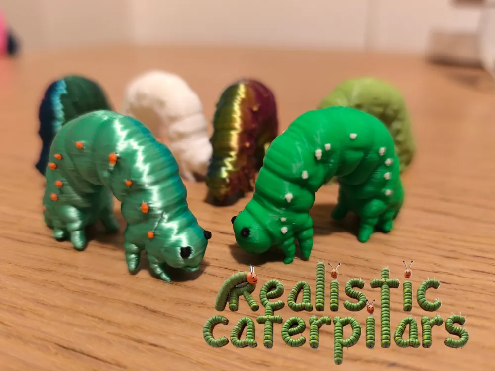 Realistic caterpillar by Creatività in 3D MakerWorld: Download Free 3D ...