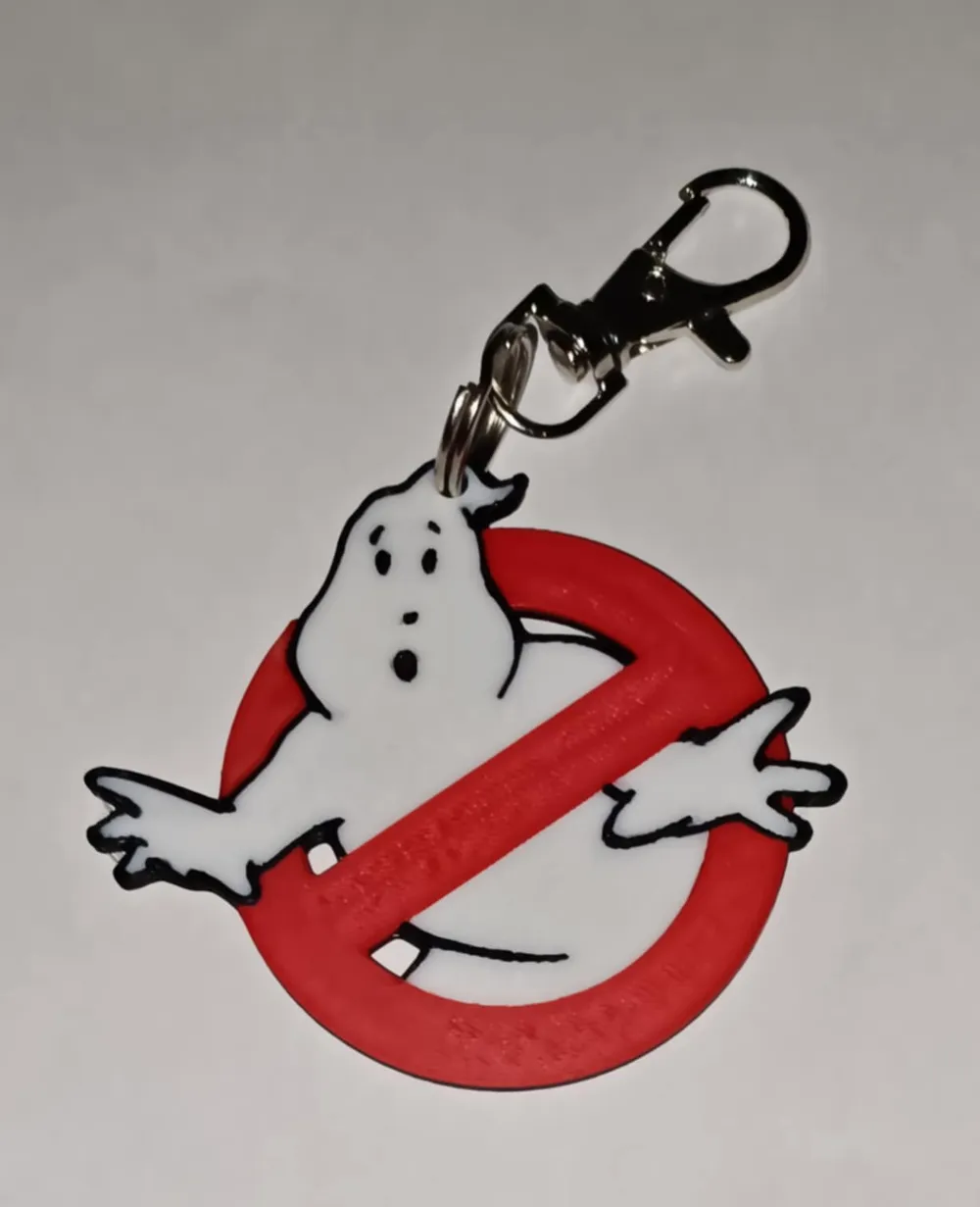 Ghostbusters Logo Keychain by CurtCFCMakerWorld: Download Free 3D Models