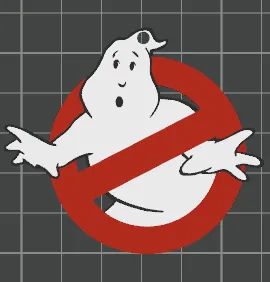 Ghostbusters Logo Keychain by CurtCFCMakerWorld: Download Free 3D Models