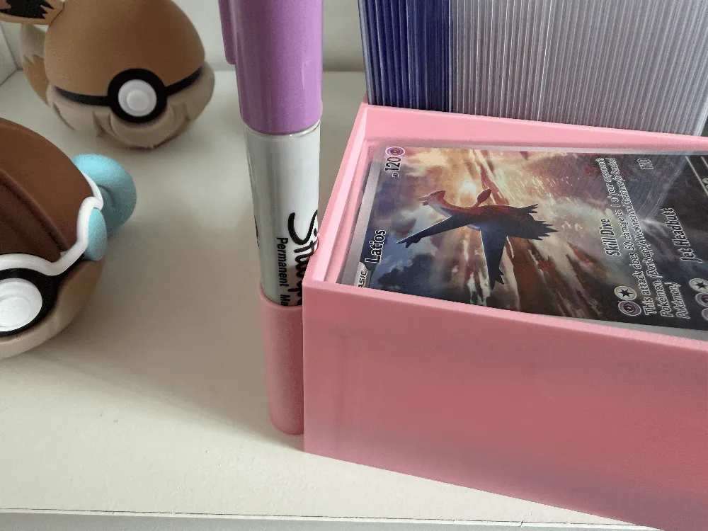 TCG Card Holder & Pen Holder (Sharpie) - Free 3D Print Model - MakerWorld