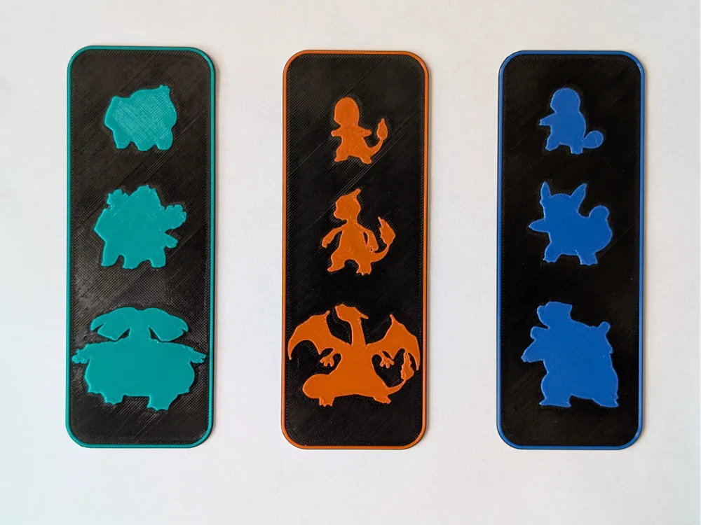 Pokemon Starter Bookmarks by schwizzle - MakerWorld