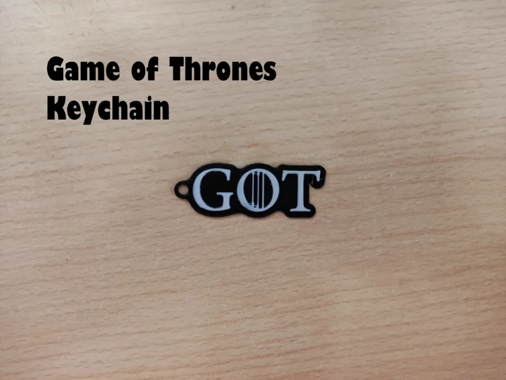 GoT Logo Keychain – Game of Thrones - Free 3D Print Model - MakerWorld