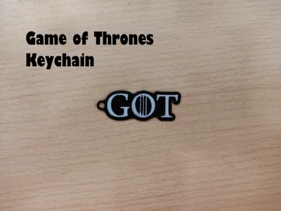 GoT Logo Keychain – Game of Thrones - Free 3D Print Model - MakerWorld