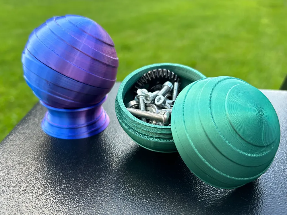 Threaded Sphere Container by LinkDesigns MakerWorld: Download Free 3D ...