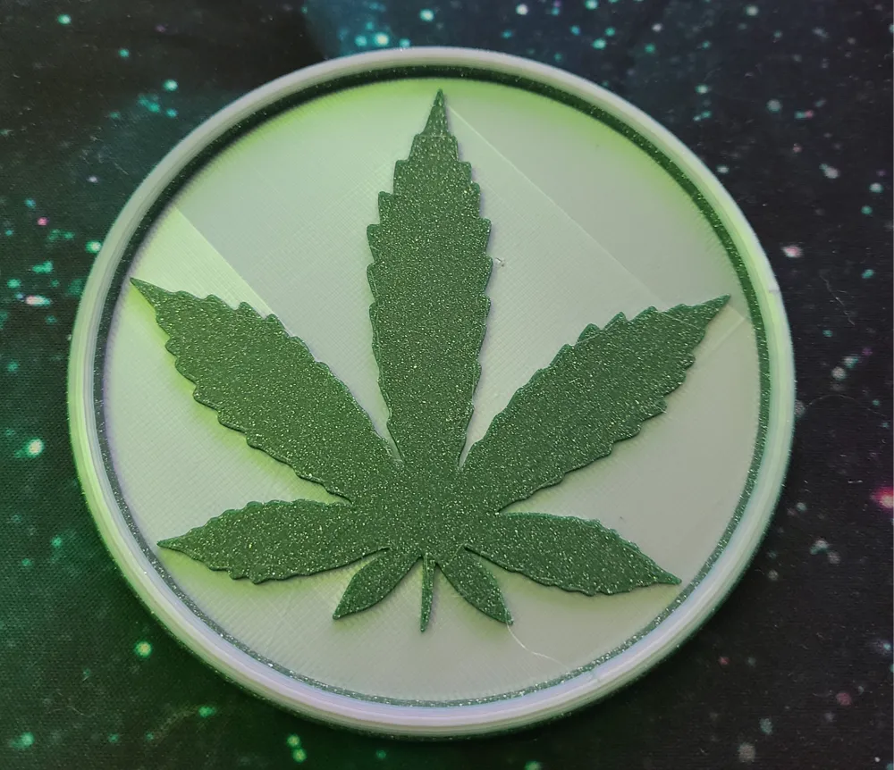 weed leaf coaster by futuregraphicart - MakerWorld