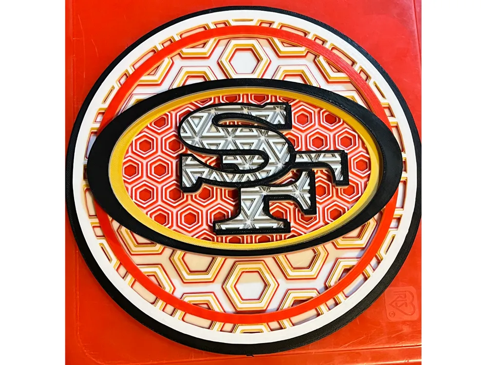 San Francisco 49ers Dimensional Mosaic - Free 3D Print Model - MakerWorld