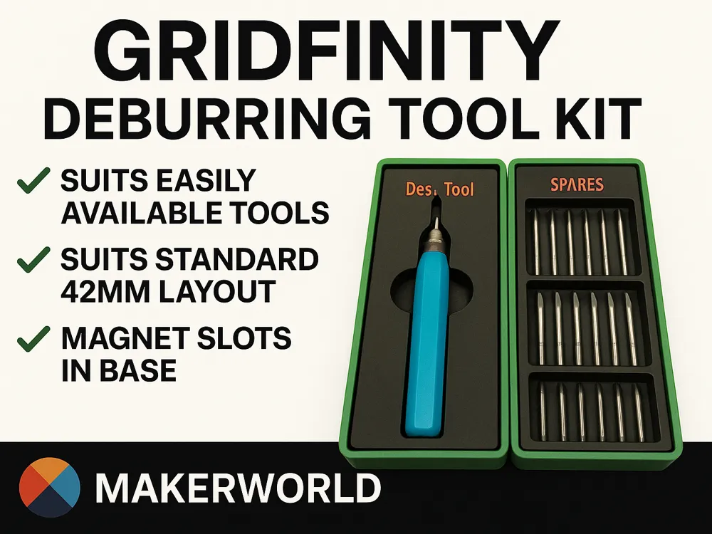 Gridfinity Set - Deburring Tool Kit by JCDesign MakerWorld: Download Free 3D Models
