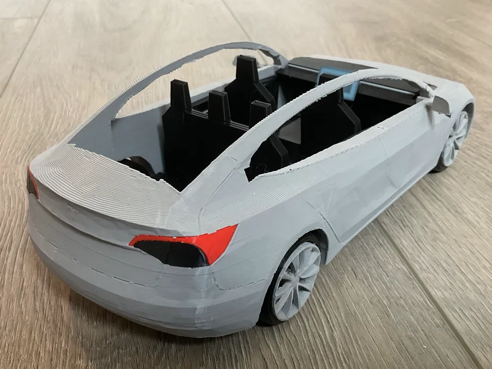 tesla model 3 model car by jaxthecreator MakerWorld: Download Free 3D ...