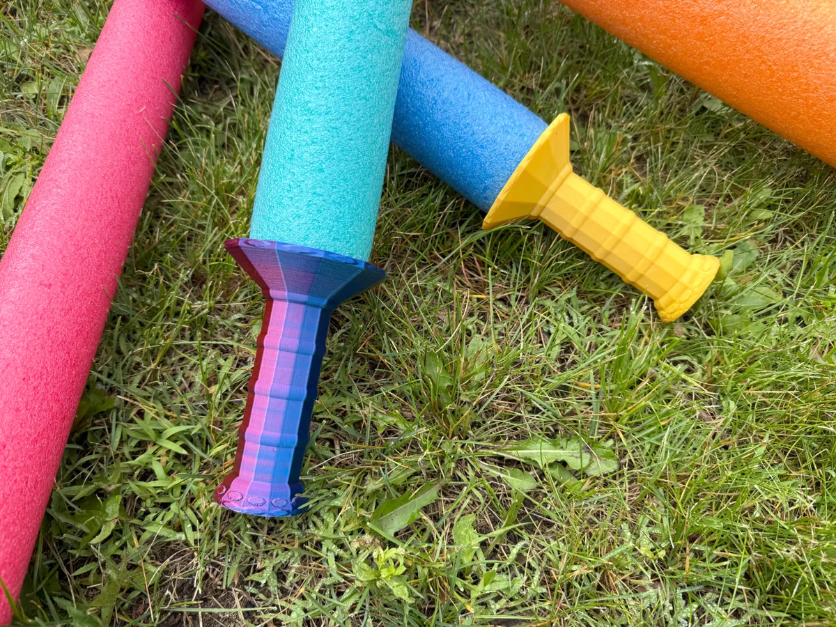 Pool Noodle Sword with Flared Guard - Free 3D Print Model - MakerWorld