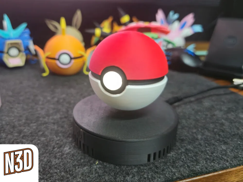 Magnetic Levitating Pokeball - Free 3D Print Model - MakerWorld
