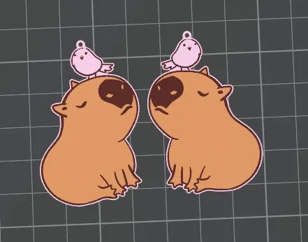 CAPYBARA earrings by Artizmee - MakerWorld
