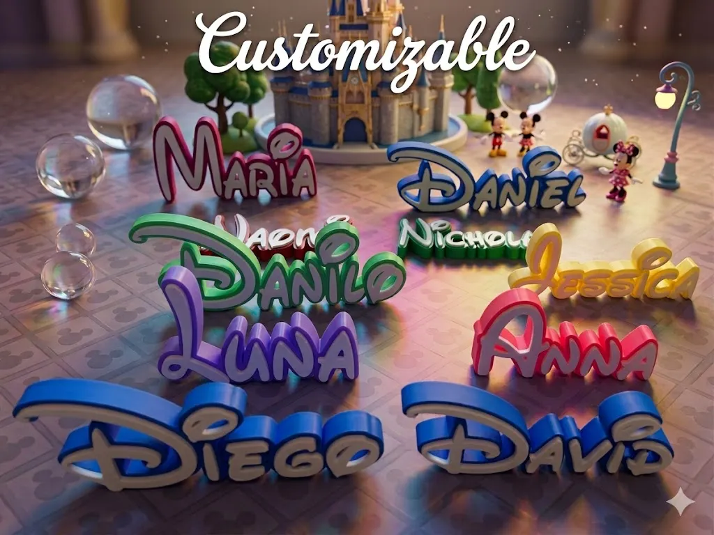 Disney Letter Stand Customizable - Free 3D Print Model - MakerWorld