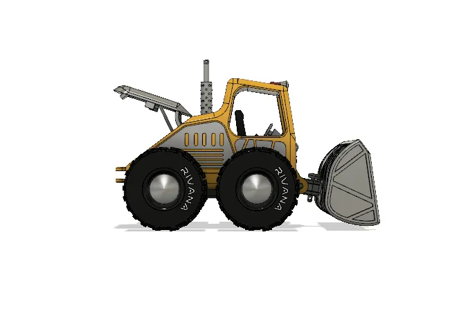 Yellow Bulldozer with Movements Version 2 by Black Jack - MakerWorld