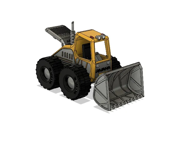 Yellow Bulldozer with Movements Version 2 by Black Jack - MakerWorld