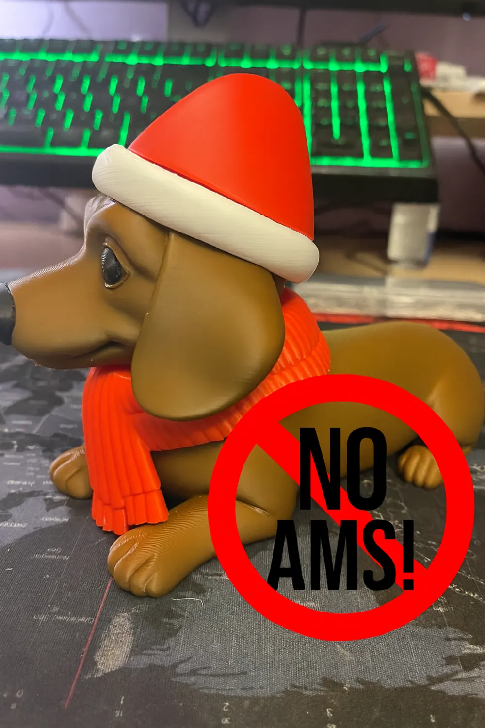 Mehrfarbiger Dackel im Weihnachts-Stil – (ohne AMS) – Kostenloses 3D ...