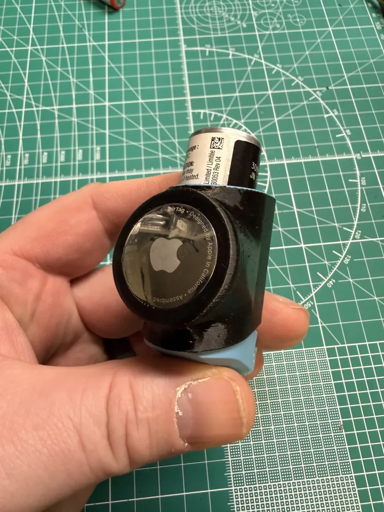 Asthma puffer air tag case - Free 3D Print Model - MakerWorld