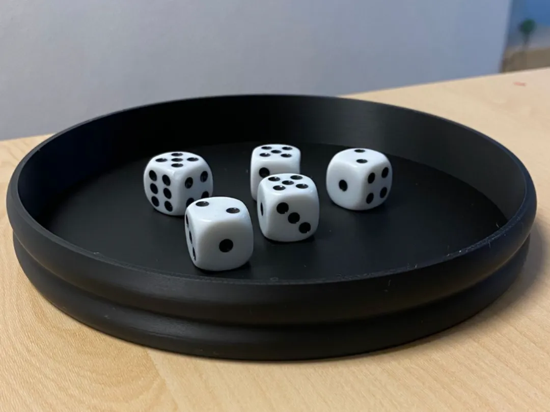 Modern Round Dice Tray | Dual-Curve Design - Free 3D Print Model ...